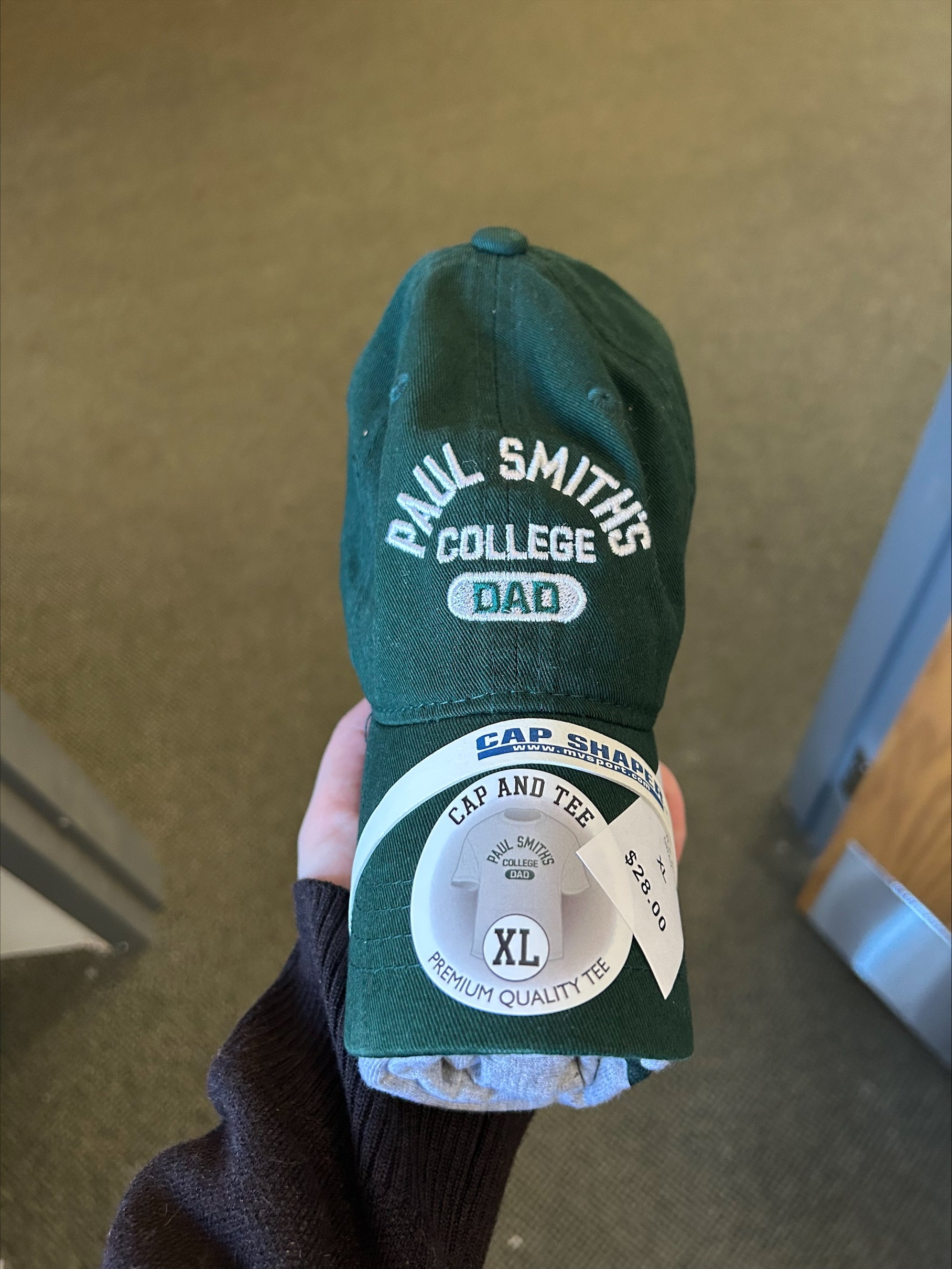 MV Sport Dad Green Hat/Grey Shirt Combo | Paul Smith's College Mercantile